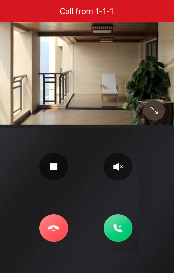 Tap the calling message. The following calling page will pop up.